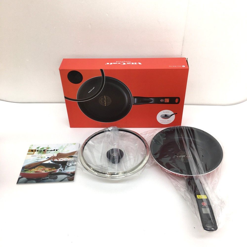 未使用品 VitaCraft ビタクラフト TempPan2 テンプパン2 フライパン 22cm ビタクラフトレッド ガラス蓋付き - メルカリ
