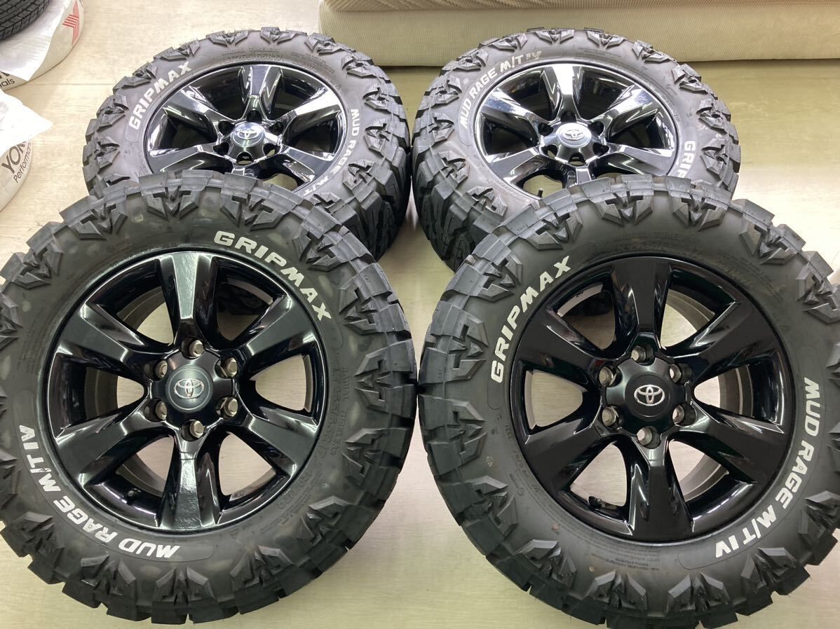 艶あり黒 150プラド純正 17インチ7.5J+25 PCD139.7-6H 265/65R17 2021年製造 バリ溝M/Tタイヤ 120プラド、215サーフ、タコマなどに - メルカリ