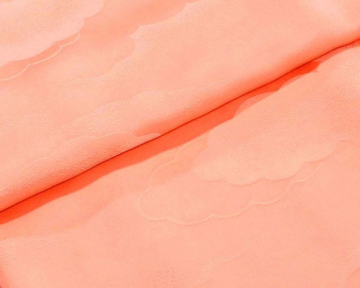 色無地 正絹 フラミンゴピンク 身丈158cm 裄丈64.5cm 中陰剣片喰 美品