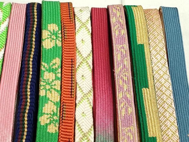 平和屋着物○和装小物 帯締め20本 高麗組 冠組 観世組 笹