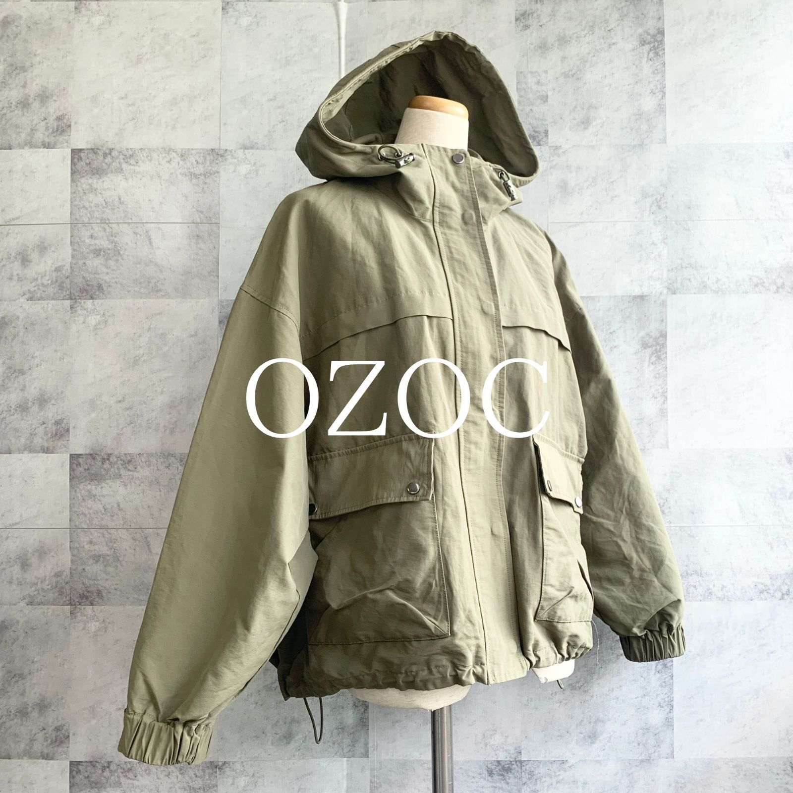 OZOC オゾック ライナージャケット 38 モスグリーン Mサイズ 2WAYコート 上着 オリーブ 深緑 ミリタリー ライナー裏地取り外し可能 レディースアウター 匿名発送 よろずやろくよう ...