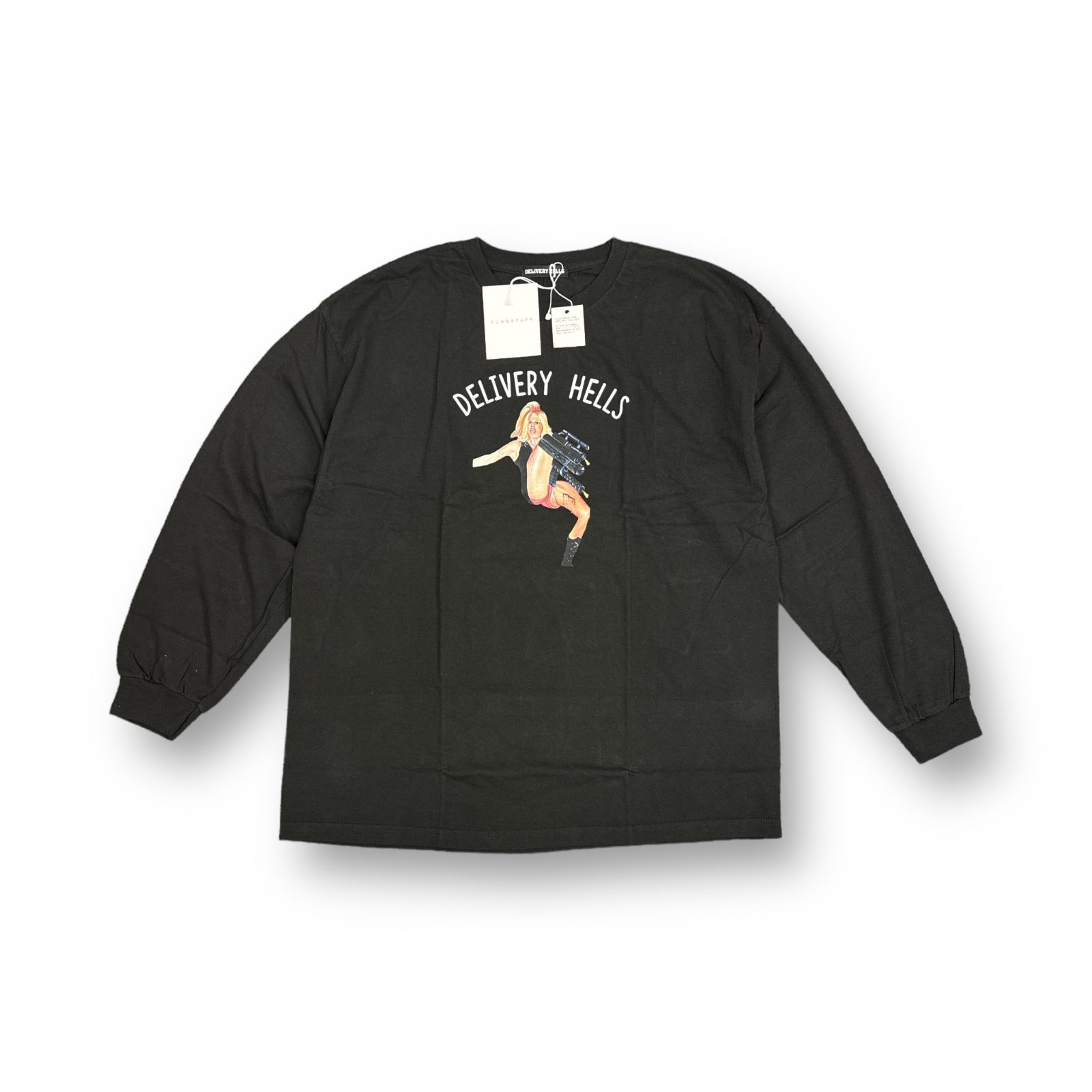 定価9900円 新品 FLAGSTUFF × Delivery Hells 22SS Anger L/S TEE エンジェル ロンT フラグスタフ デリバリーヘルズ コラボ 22SS-DH ...