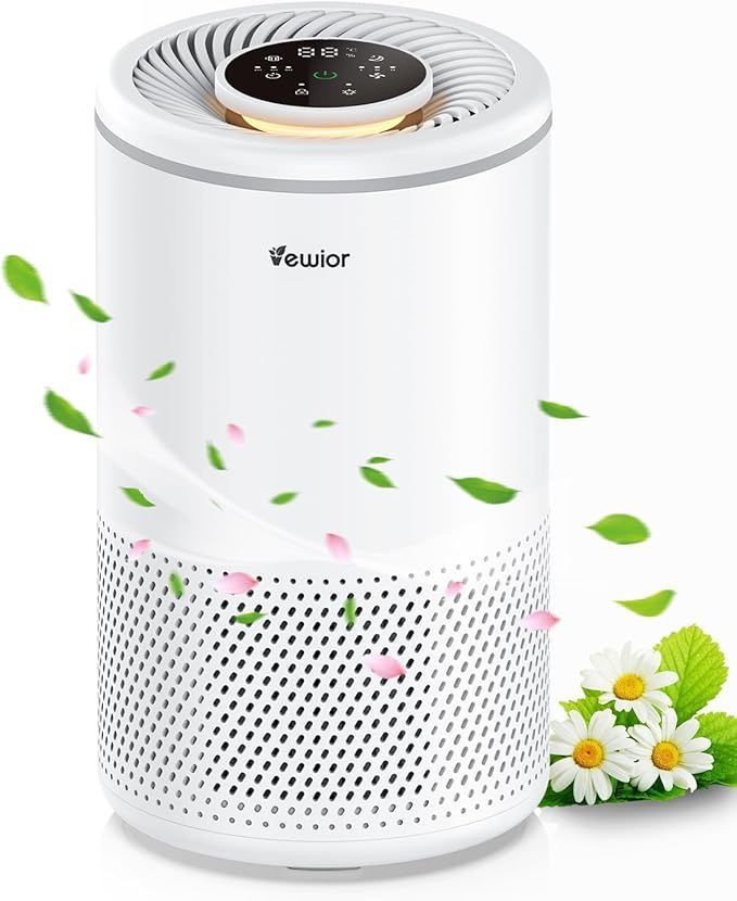【在庫処分】空気清浄機 【2024進級版50畳対応・360°循環強力浄化・静音設計】花粉対策 節電対策 VEWIOR 小型 温度湿度指示 睡眠モード タイマー機能 4段階風量調節 HEPA ...