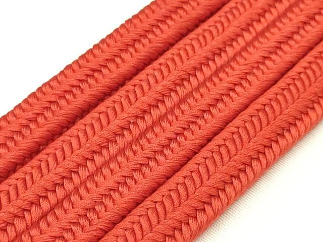 平和屋着物○極上 有職組紐道明 帯締め 冠組 深緋色 宮内庁御用 国立