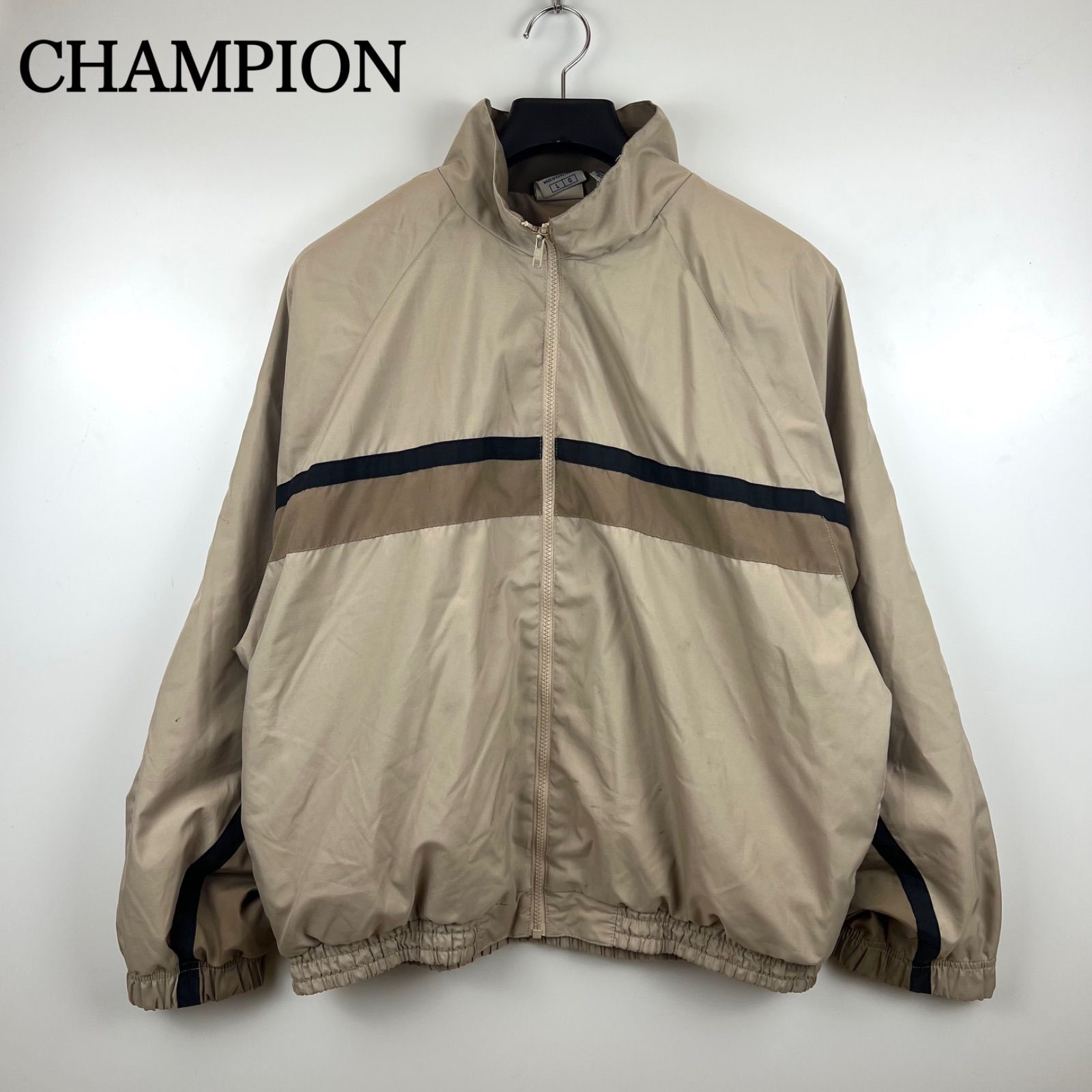 CHAMPION 00s old poly line track jacket L チャンピオン オールド ポリエステル トラックジャケット ...