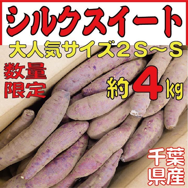 さつまいも シルクスイート 4kg【土付き･2S～Sサイズ混載】 - スカイアースファーム - メルカリ