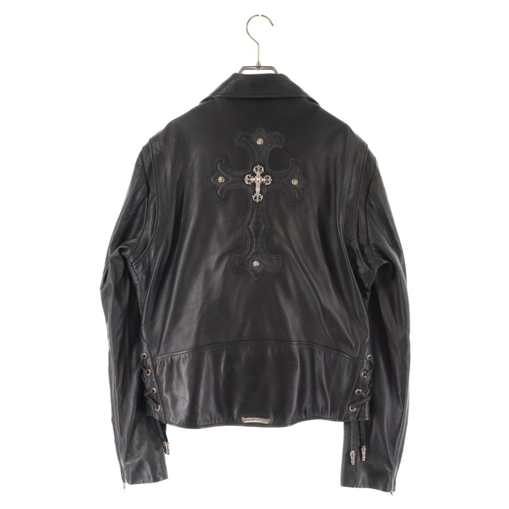 CHROME HEARTS (クロムハーツ) フィリグリークロスカスタム JJ DEAN JJディーン ライダースジャケット ブラック - メルカリ