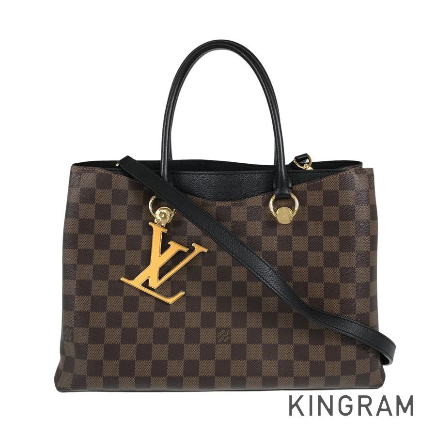 ルイ・ヴィトン LOUIS VUITTON ダミエ LVリバーサイド 2WAY ショルダー N40050 エベヌ ノワール PVC レザー ...