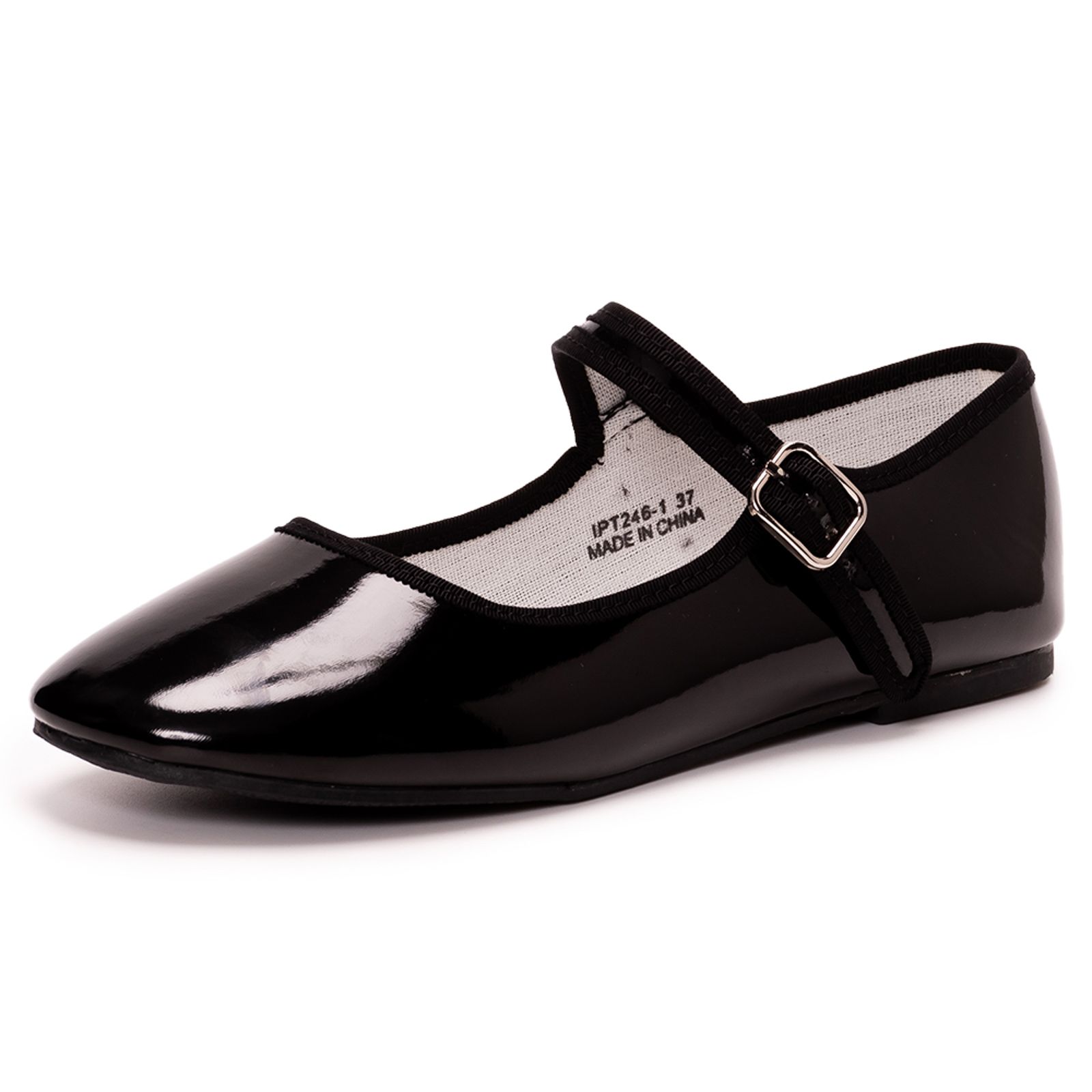 【新品】 バレエシューズ レディース SVEC シュベック ブラックエナメル 黒 バレエシューズ ローヒールパンプス カンフーシューズ 靴 シューズ 19 20 21 22 22.5 23 ...