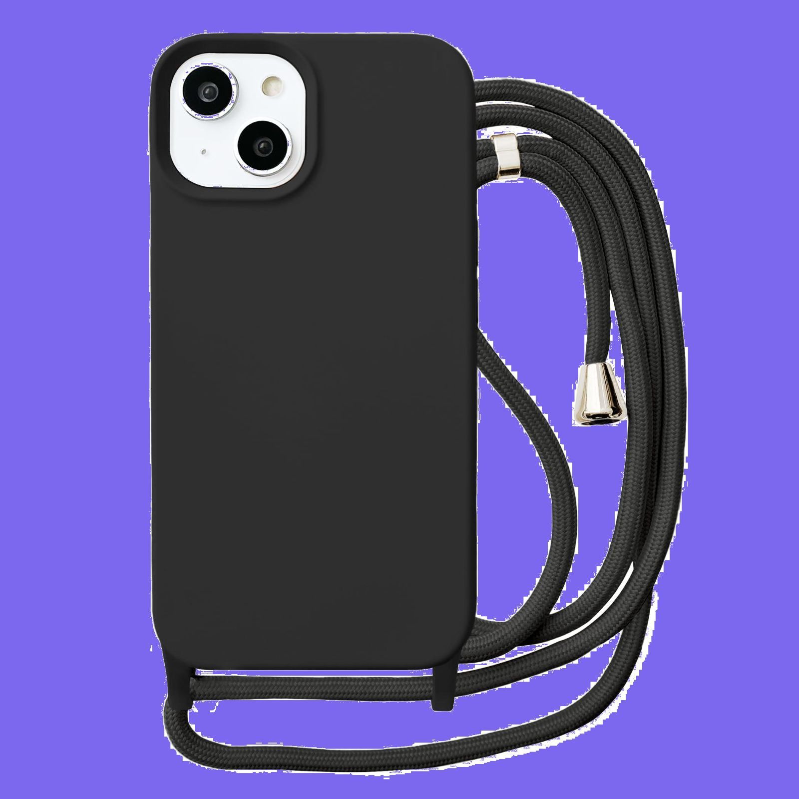 MINTY iPhone15 ケース ショルダーストラップ付き シリコン ブラック - メルカリ