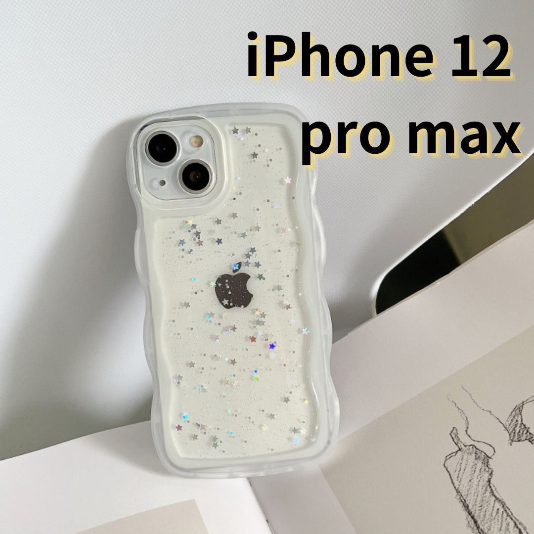 【SHOPS】iPhone12 pro max スマホケース なみなみ クリア シンプル 軽量 おしゃれ かわいい 透明 E047 - メルカリ