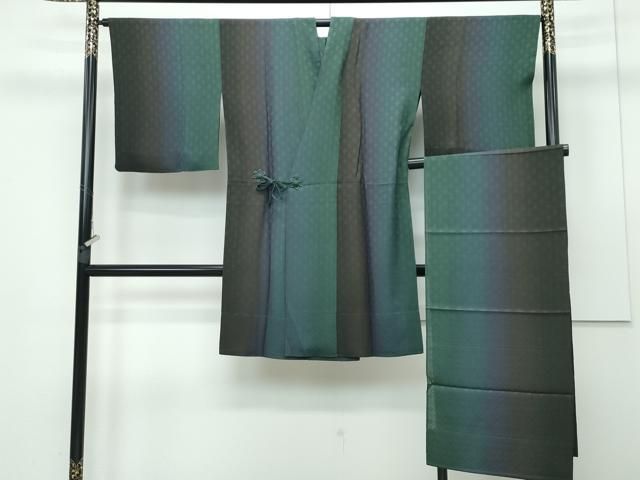 平和屋着物■極上　スリーシーズン　春夏秋　塵除け　道中着　ロング丈　七宝紋紗　鈴乃屋扱い　ショール付き　逸品　CZAA2902s5 平和屋着物□極上 スリーシーズン 春夏秋 塵除け 道中着 ロング丈 七宝