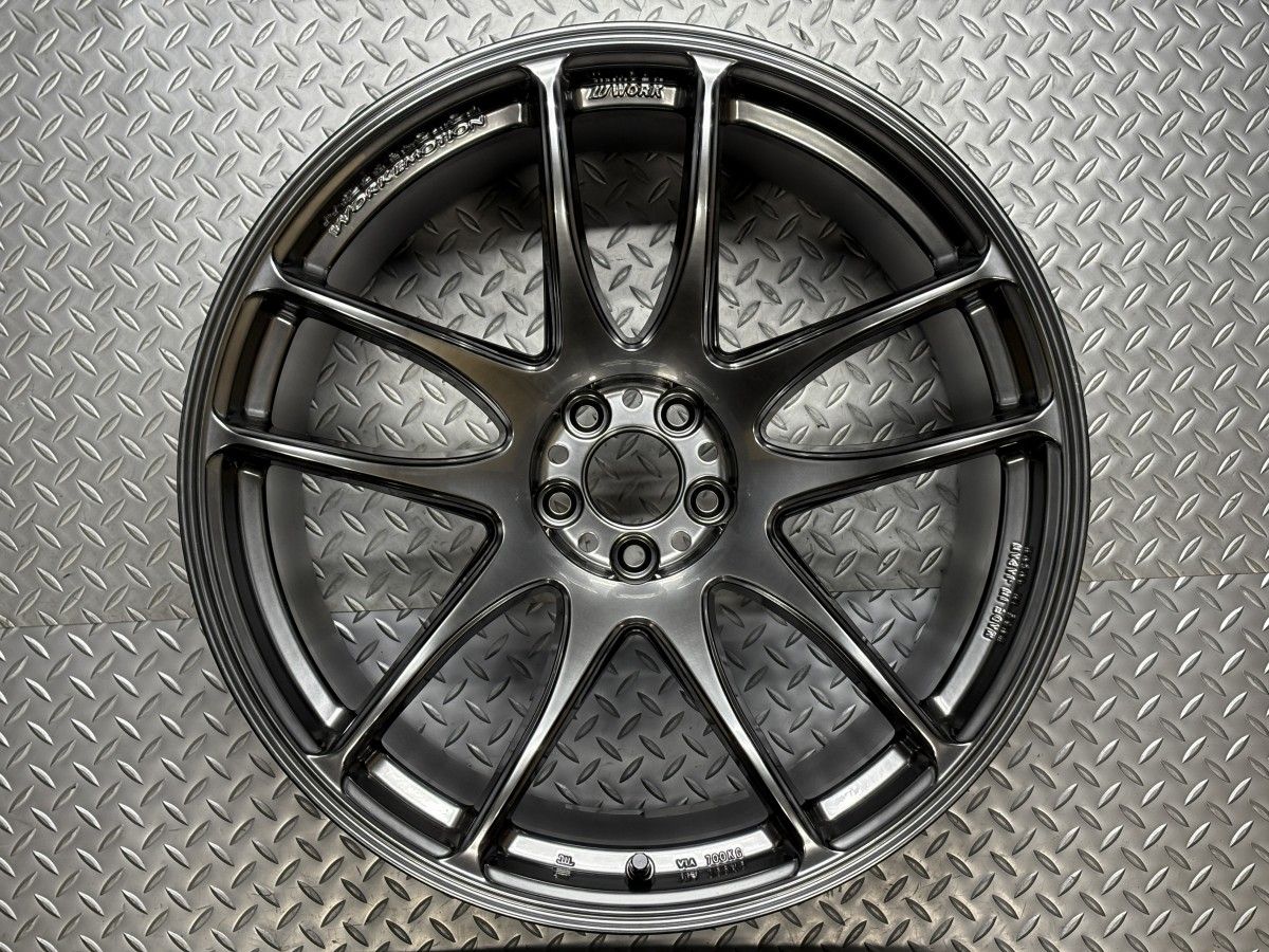 送料無料【訳あり新品】WORK EMOTION CR Kiwami 極 19インチ 11.0J+18 5穴100 GTS(グリミットシルバー ...