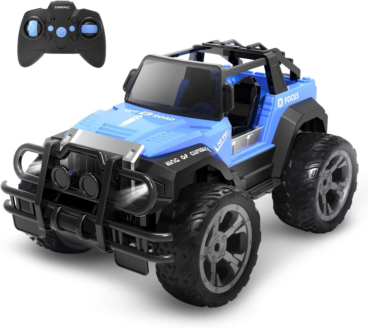 DEERC ラジコンカー こども向け オフロード ジープ 充電式バッテリー RCカー 1/18 操作時間80分 2.4GHz リモコンカー 子供向け おもちゃ クリスマス プレゼント 子供 ...