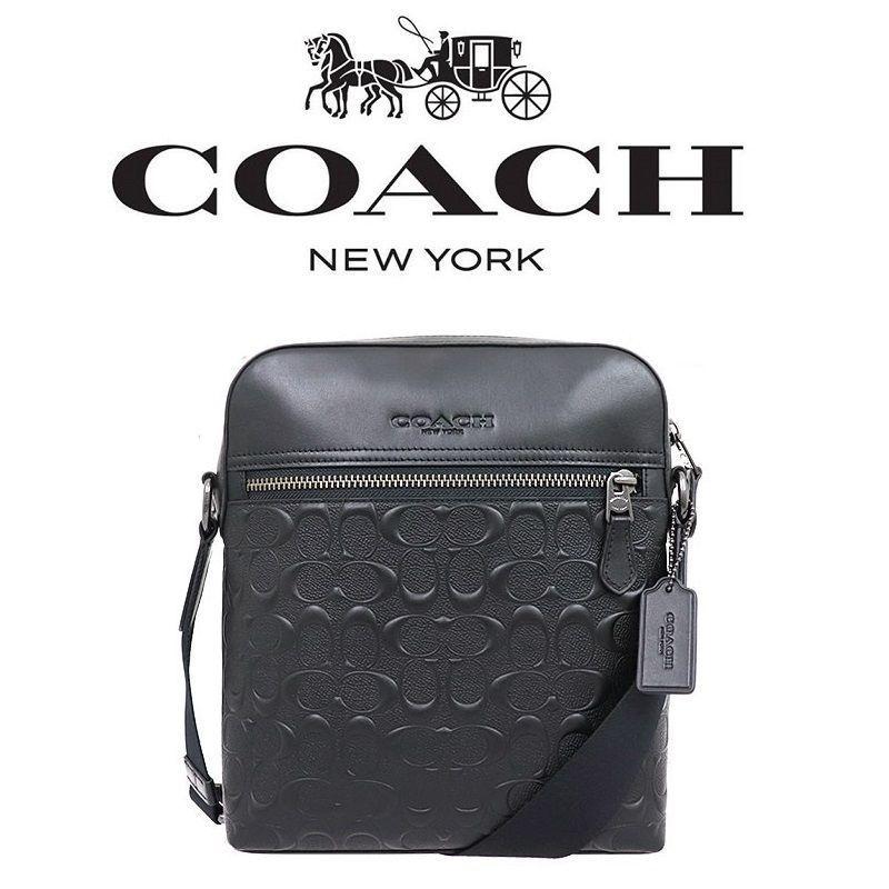 ＜コーチバッグ＞COACH/コーチバッグ ショルダーバッグ F73338 ブラック クロスボディー ショルダーバッグ フライトバッグ 斜めがけ ...