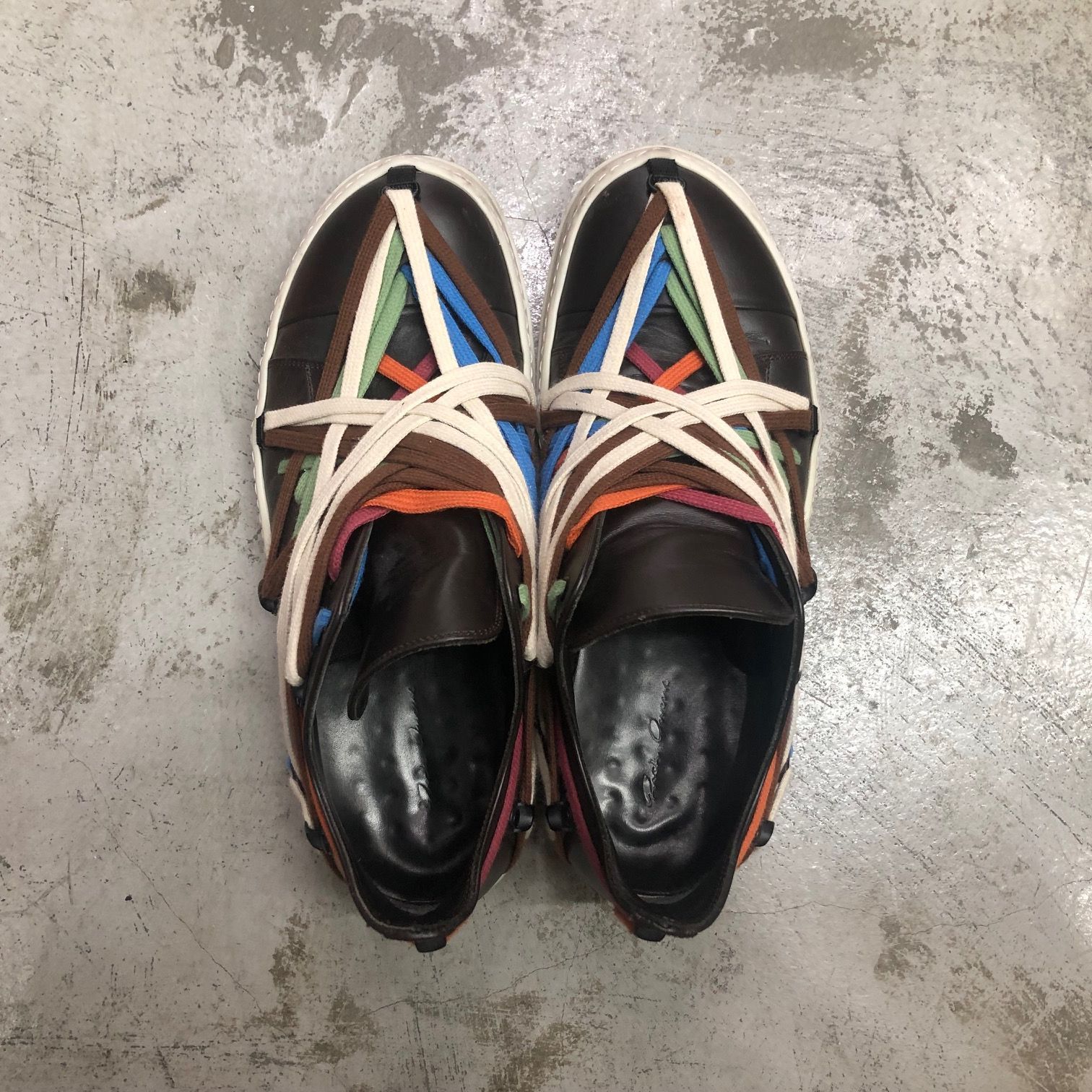 Rick Owens メガレース レザー ラモーンズ スニーカー リック Rick Owens メガレース レザー ラモーンズ スニーカー リック