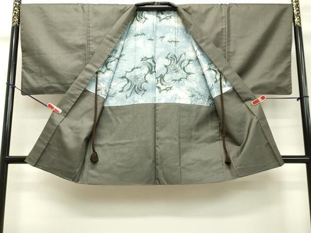 平和屋着物○男性 紬 アンサンブル 100亀甲 総詰め 正絹 逸品