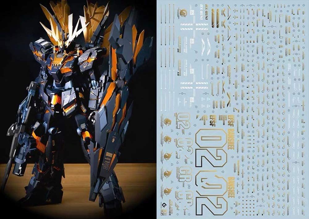 在庫処分金メッキ HG RG MG PG RE HiRM ロボット MS ディテールアップ用水転写式デカール PG 1/60 RX-0Nユニコーンガンダム2号機 バンシィノルン用 - メルカリ
