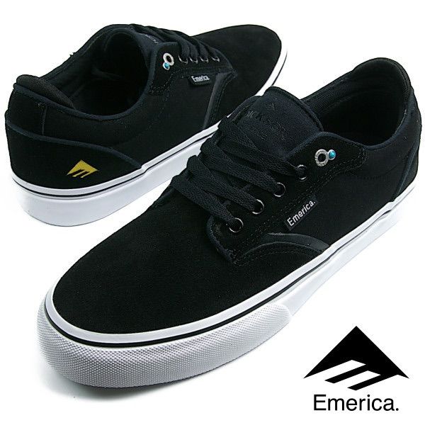 Emerica エメリカ DICKSON (715) ディックソン BLACK/WHITE/GOLD ブラック ホワイト ゴールド メンズ ...