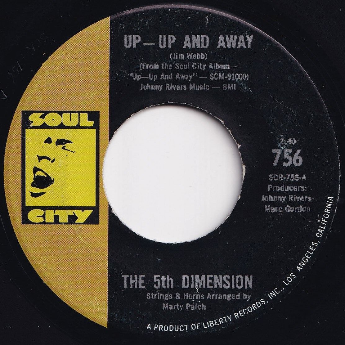 5th Dimension Up-Up And Away / Which Way To Nowhere Soul City US 756 ...