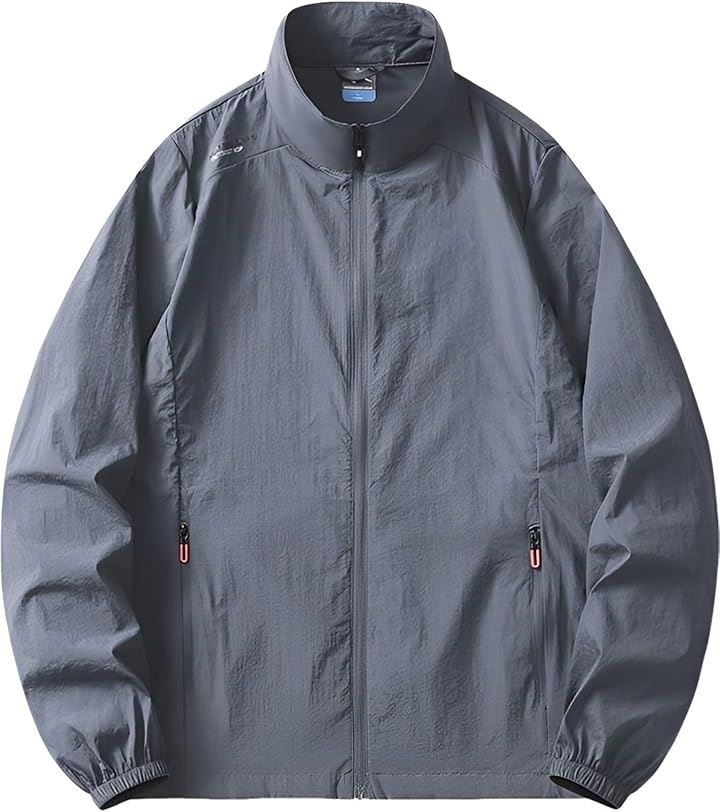 aspersio アスペルシオ 立ち襟 ジャケット 薄い 長袖 ストリート カジュアルウエア 軽量 ライトアウター メンズ オシャレ v系 ...