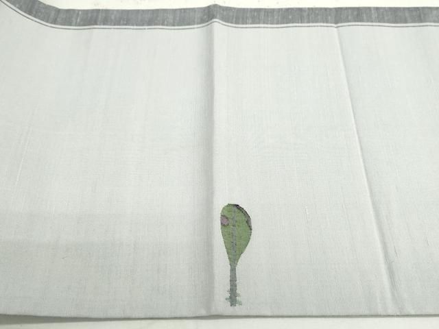 平和屋着物◎西陣 宮階織物 宮繍苑 里葉 太鼓柄袋帯 作家物 枇杷 ラメ