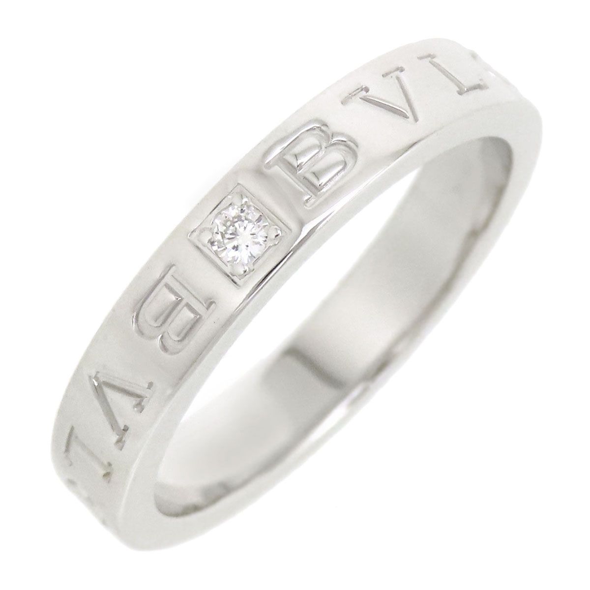 ブルガリ ダブルロゴ リング #19 339992 750 (K18WG) レディース BVLGARI【中古】 【ジュエリー】 - メルカリ