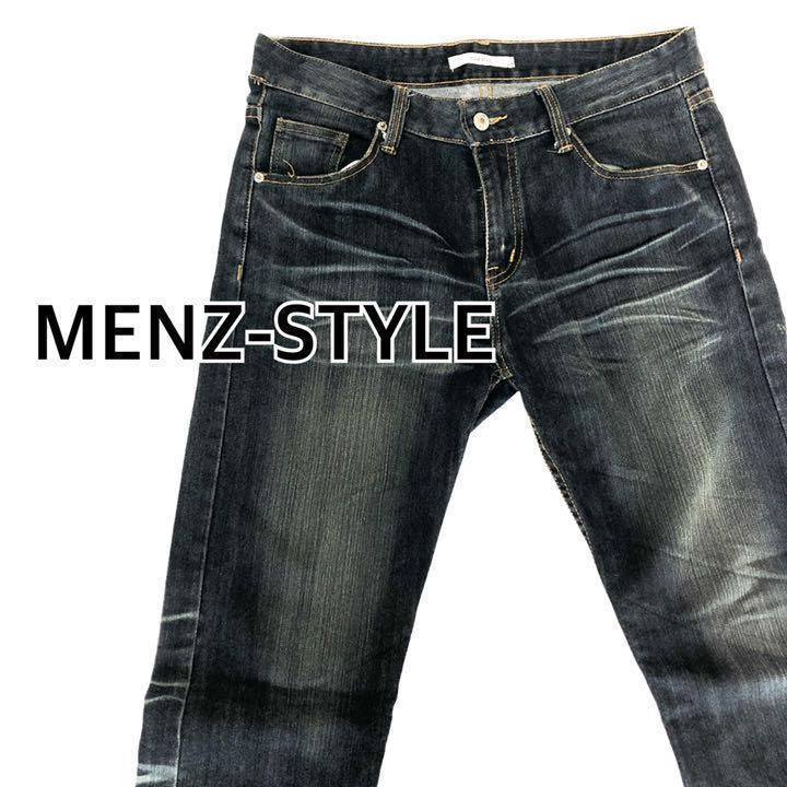 MENZ-STYLE ヴィンテージ加工ジーンズ デニム インディゴ - メルカリ