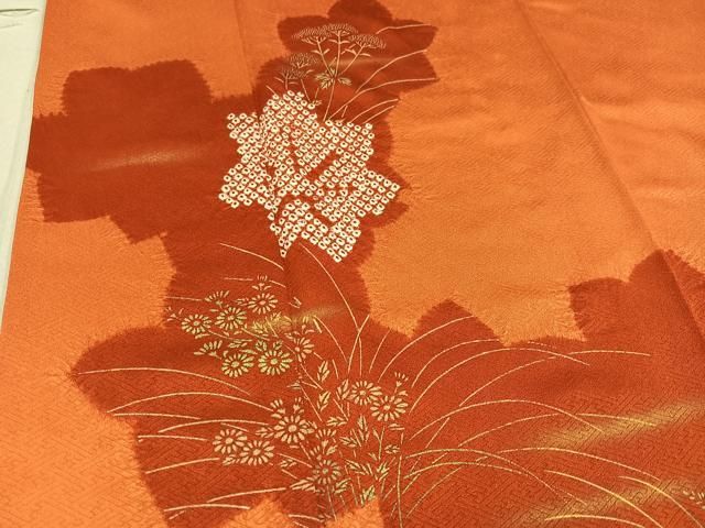 平和屋着物□訪問着 絞り 草花丸文 金彩 正絹 逸品 AAAX7712ph