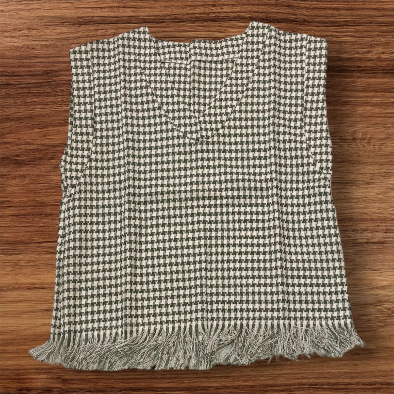 【送料無料】【古着未使用】レディース ノースリーブ Sサイズ 千鳥格子柄 A1693 - メルカリ