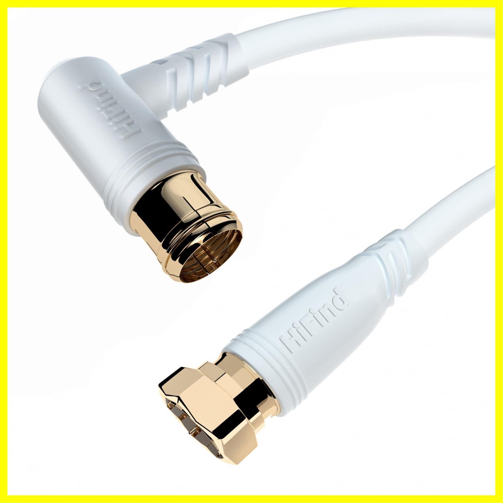 対応】屋内用アンテナ線 S-4C-FB 4Cテレビ用同軸ケーブル【衛星4K8K（3224MHz）放送/BS/CS/地デジ/CATV F型螺子式 TV同軸線 OFC無酸素純銅 白 ホワイト 1M ...