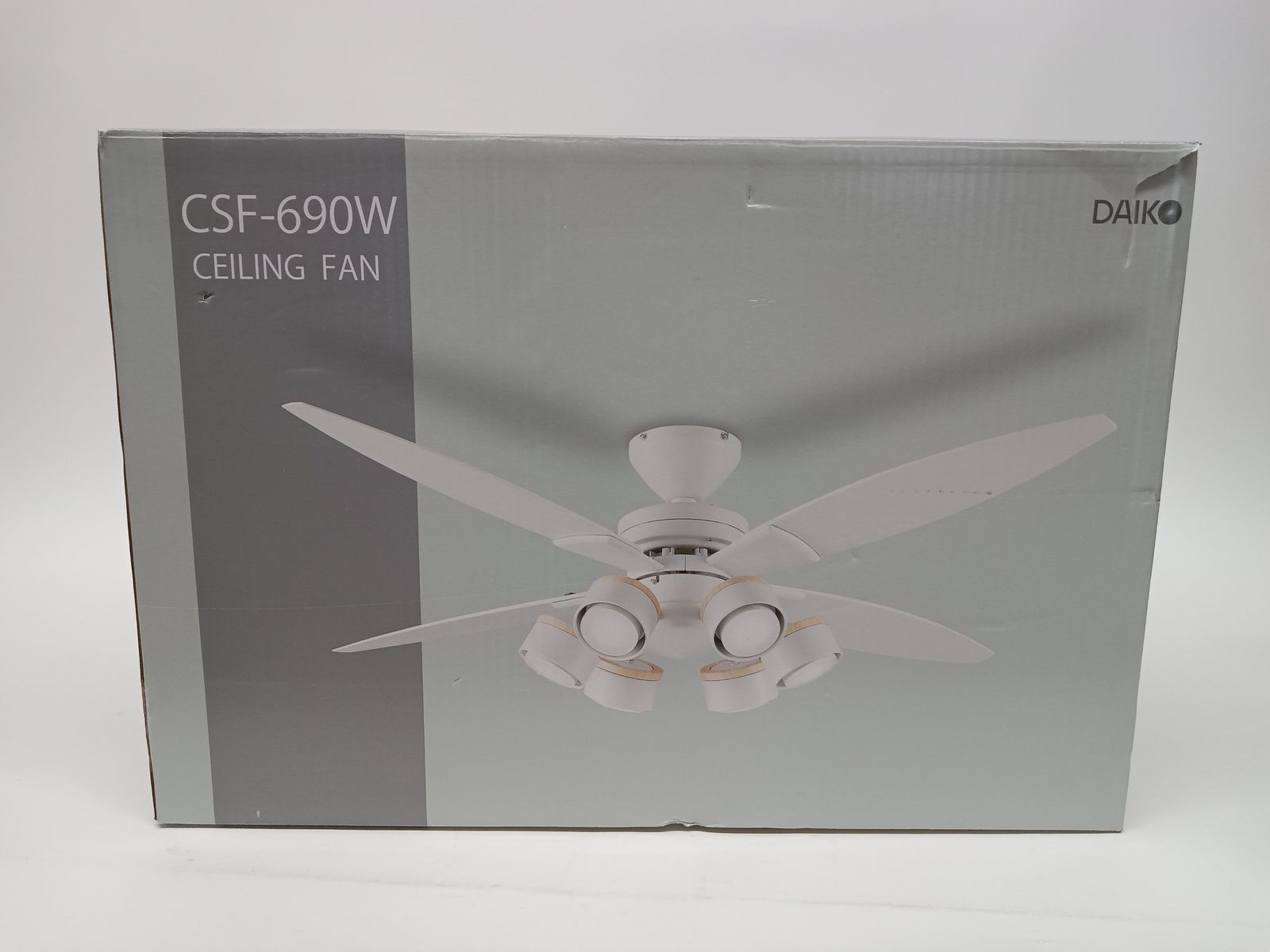 大光電機 DAIKO ダイコー LED シーリング ファン 2022年製 4枚羽根 LED電球(電球色) 6灯/リモコン付き CSF-690W R2311-176 - メルカリ