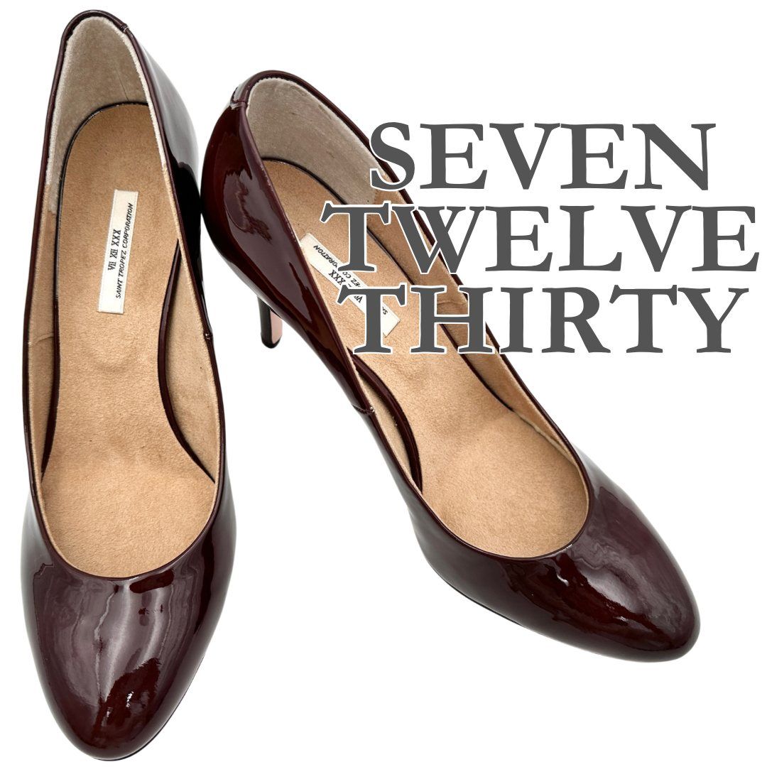 新品未使用 SEVEN TWELVE THIRTY ハイヒール エナメル アーモンドトゥ ピンヒール ボルドー 1771T - メルカリ