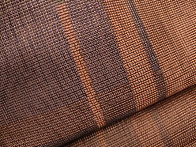 平和屋着物○ワンタッチつけ帯 格子柄 金糸 正絹 逸品 CAAX1550hy