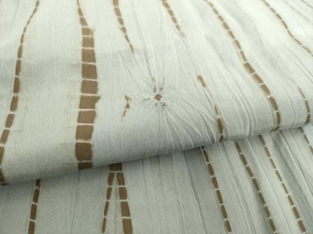 平和屋着物○男性 長襦袢 袷 総絞り 変わり縞 正絹 逸品 DAAS3522ps