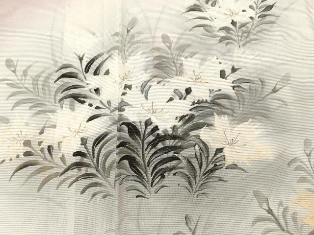 平和屋着物＊夏物 色留訪問着 絽 草花文 暈し染め 正絹 逸品