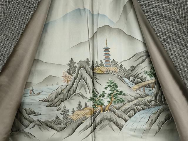 平和屋着物□男性 本場大島紬 アンサンブル 100亀甲 総詰め 正絹 逸品