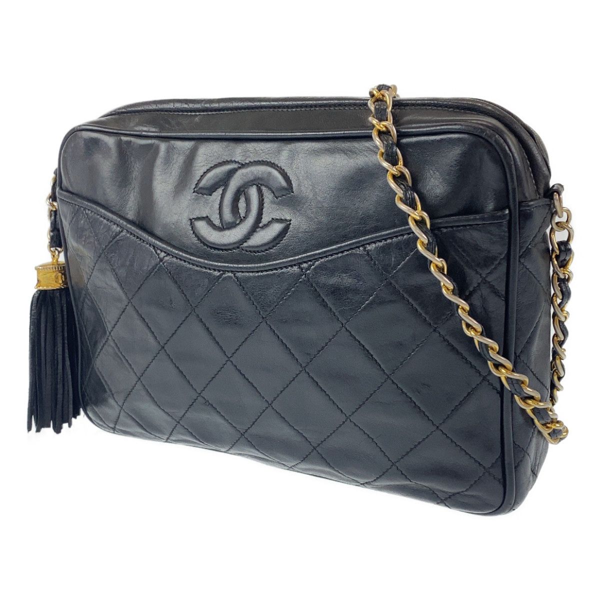 CHANEL シャネル ヴィンテージ マトラッセ フリンジ ココマーク CHANEL シャネル ヴィンテージ マトラッセ フリンジ ココマーク