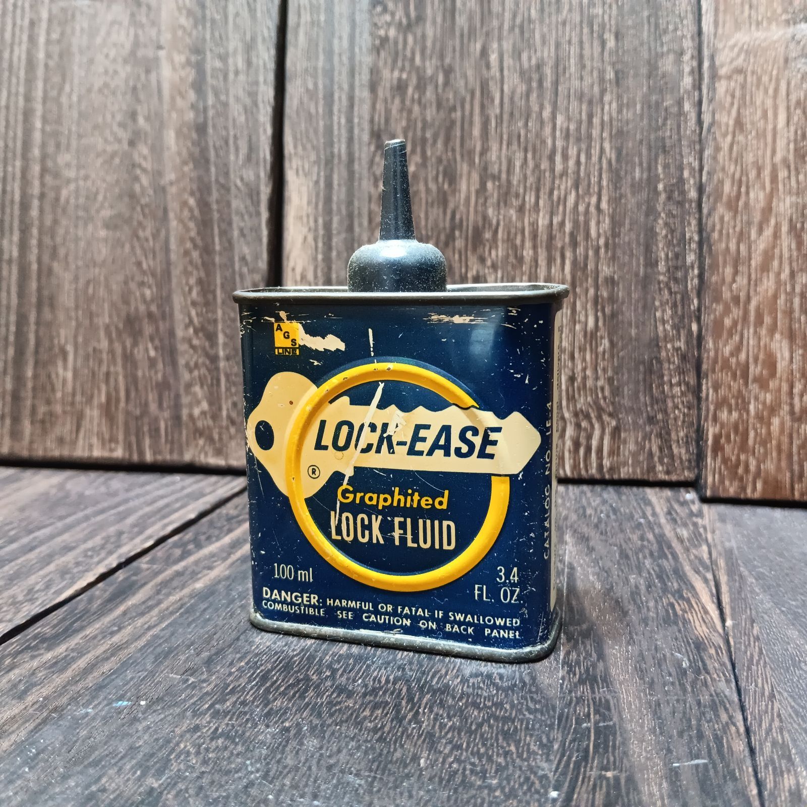 アメリカン雑貨 インテリア オイル缶 ヴィンテージ LOCK-EASE / Graphited LOCK FLUID Vintage ...