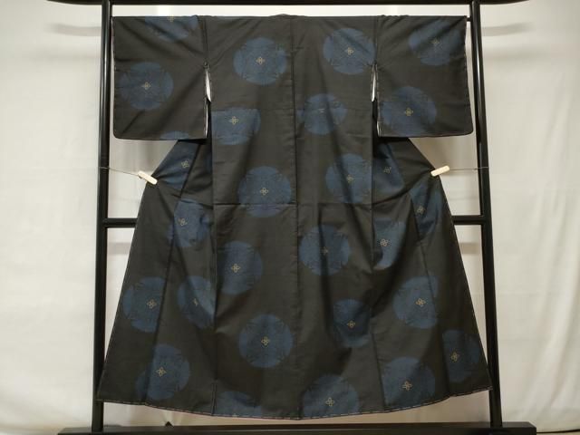 平和屋着物▽上質な小紋 単衣 舞蝶文 正絹 逸品 CAAU3896xi