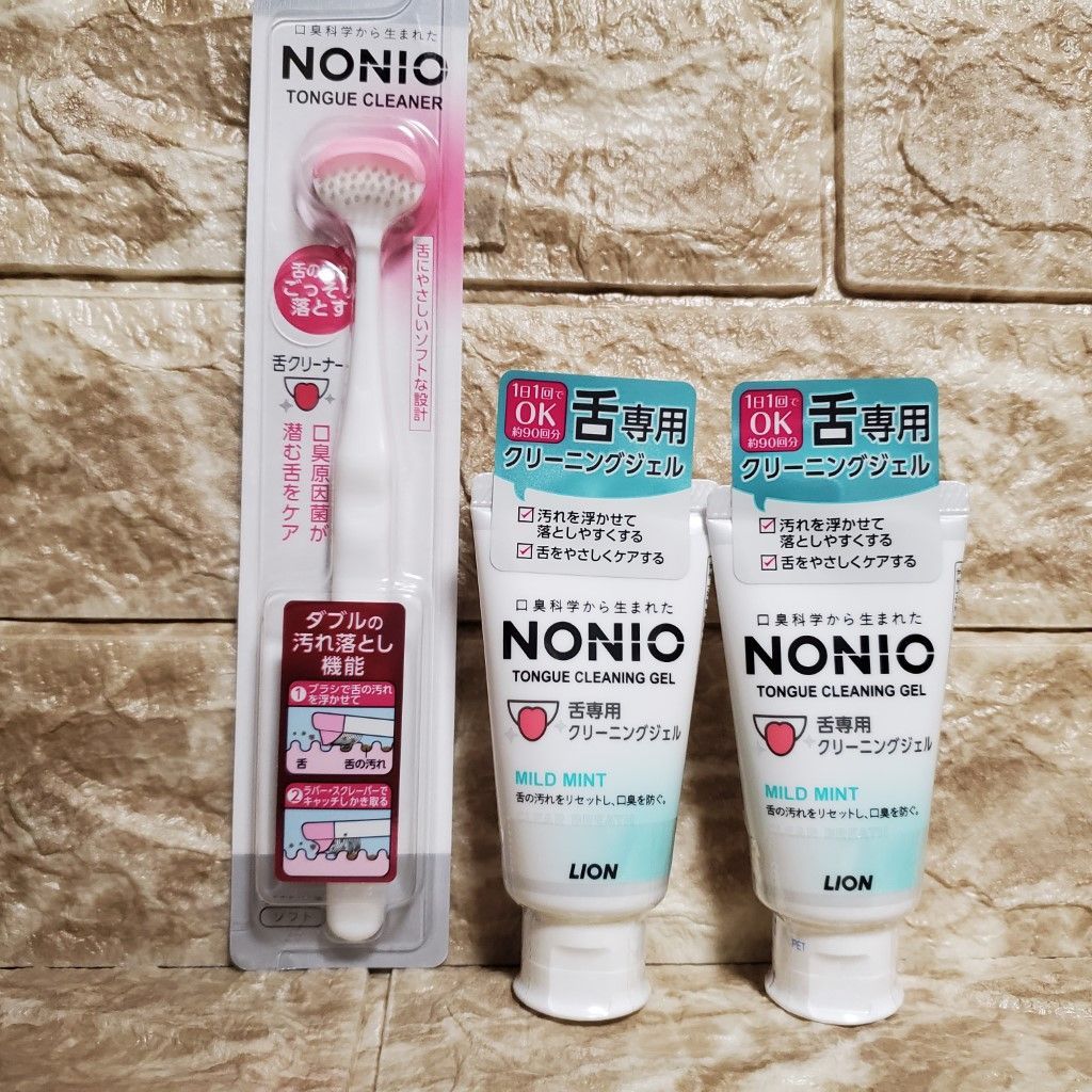 NONIO ノニオ 【ブラシ1点 ジェル2点】 舌クリーナー 1個 舌専用クリーニングジェル 2個 舌ジェル ブラシ セット 口臭 ケア 予防 - メルカリ