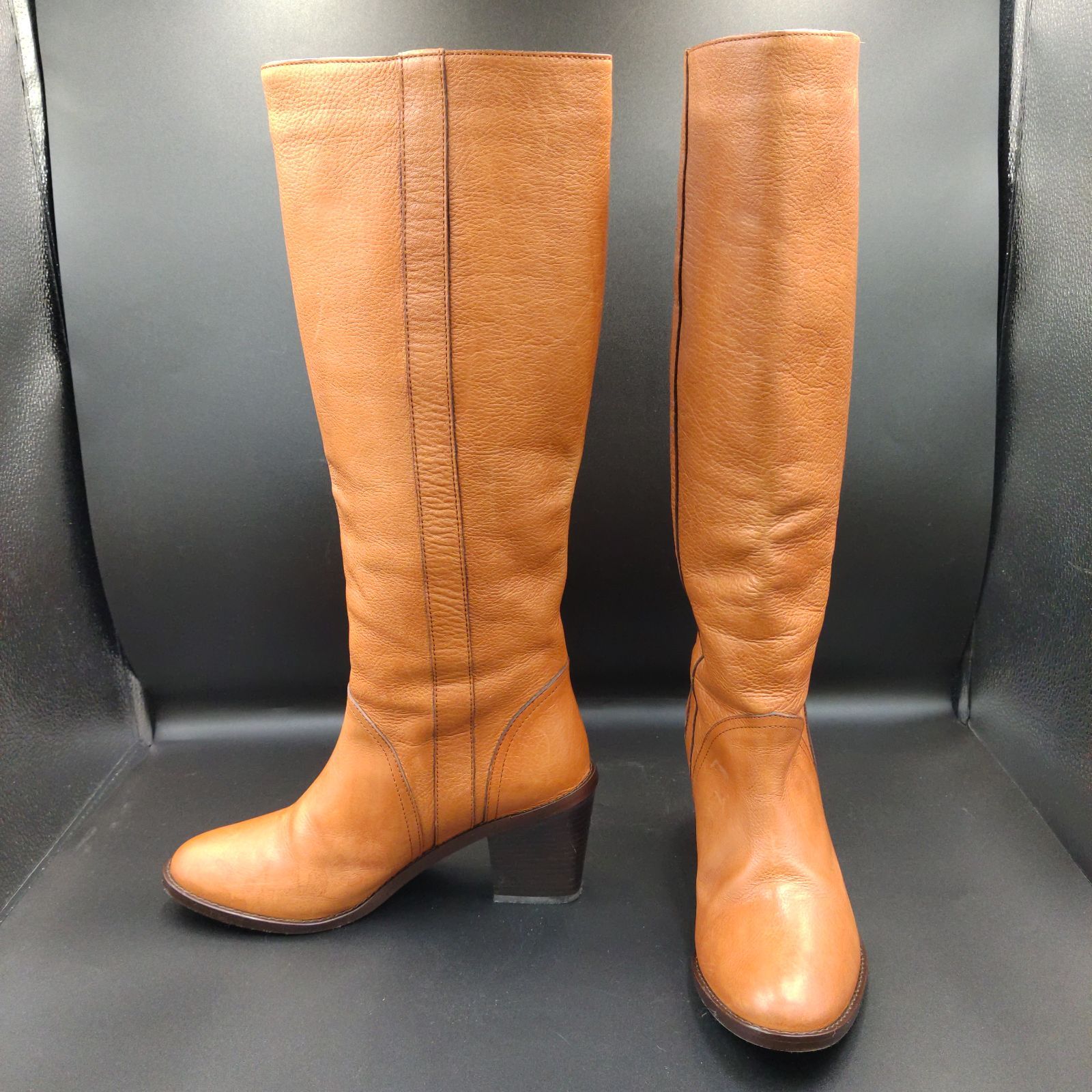 【TAKA13-72】 TSUMORI CHISATO ツモリ チサト ロング ブーツ レディース 本革 23.5 キャメル - メルカリ