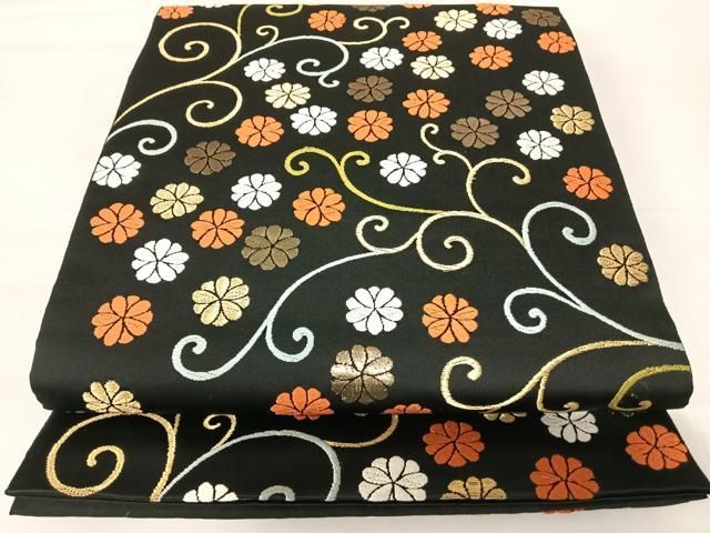 平和屋着物◎六通柄袋帯 唐織 鳳凰立涌花文 金銀糸