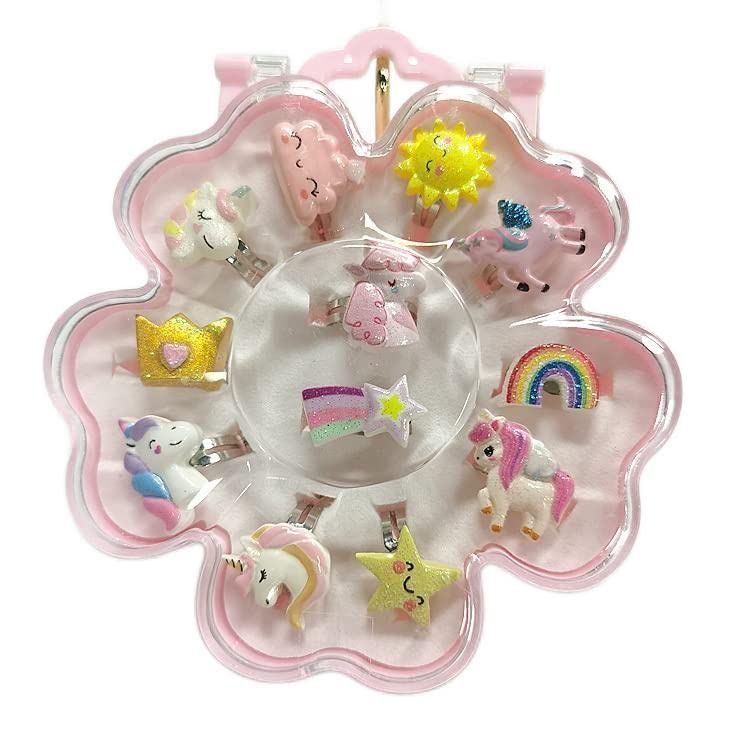 [Gaoxing] 指輪 おもちゃ クリスマスプレゼント 子供 女の子 安い ゆびわ 戒指 リングセットtoys for girls 2歳 3 ...