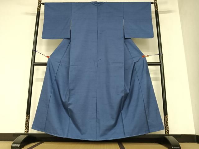 平和屋着物●本加賀友禅作家　岡本幸治監修　白山紬　色無地　青磁鼠色　正絹　逸品　DAAS3016ps 平和屋着物○本加賀友禅作家 岡本幸治監修 白山紬 色無地 青磁