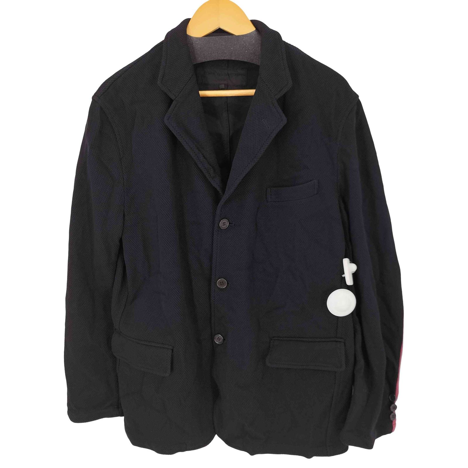 コムデギャルソンオム COMME des GARCONS HOMME AD2005 05AW サイドラインメッシュテーラードジャケット 後染め BROKEN BRIDE期 メンズ JPN：L ...