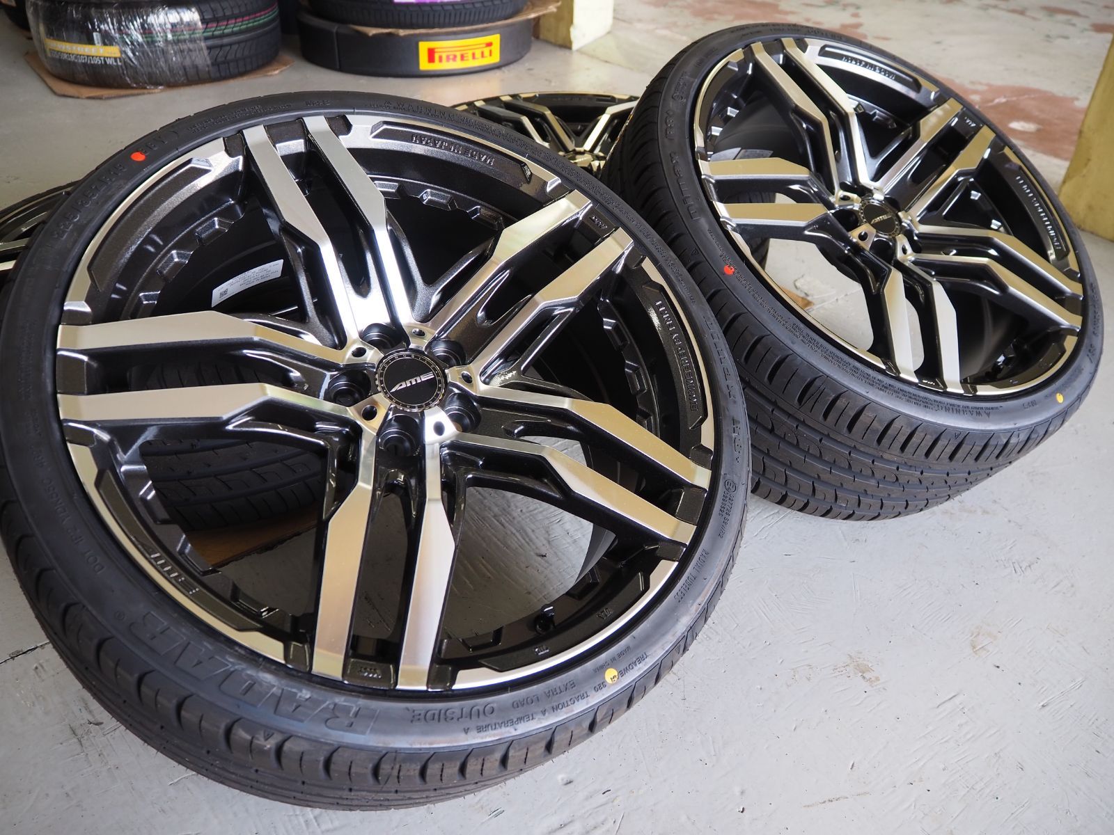 AME SHALLEN RG シャレン RG 19inch 8.5J 5H100 +48 輸入タイヤ 225/35R19 30/50系 ...