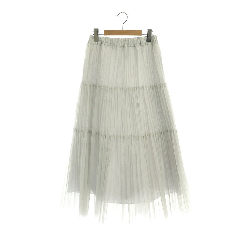 イエナ IENA 22AW シアーティアードプリーツスカート ロング 36 グレー /HK OS - メルカリ