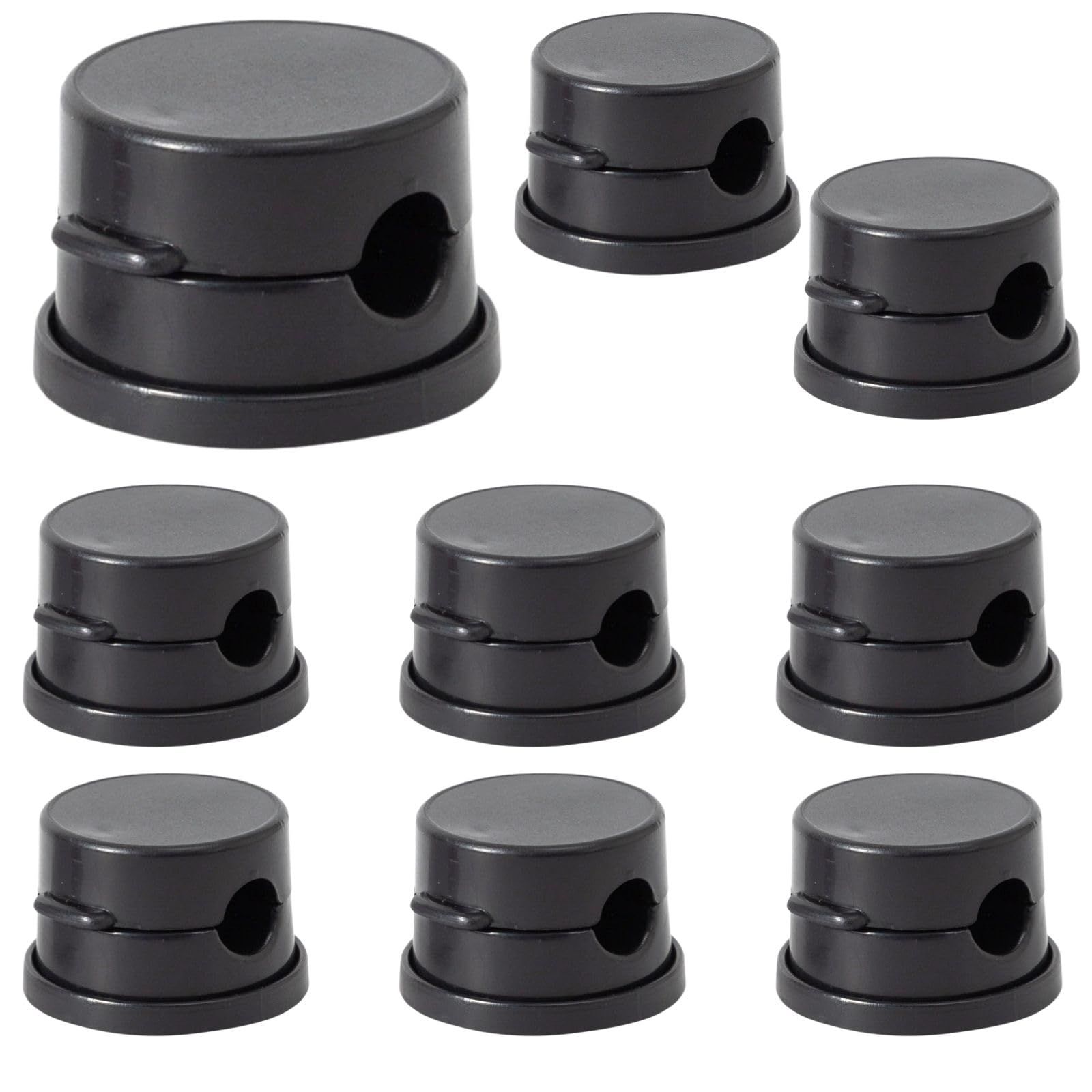 geneX ケーブルホルダー 9個セット 360°回転 マグネット ケーブルクリップ 強力磁気 コードホルダー 両面テープ 多用途 配線収納 配線固定 コードクリップ 卓上 壁 車内 デスク ...