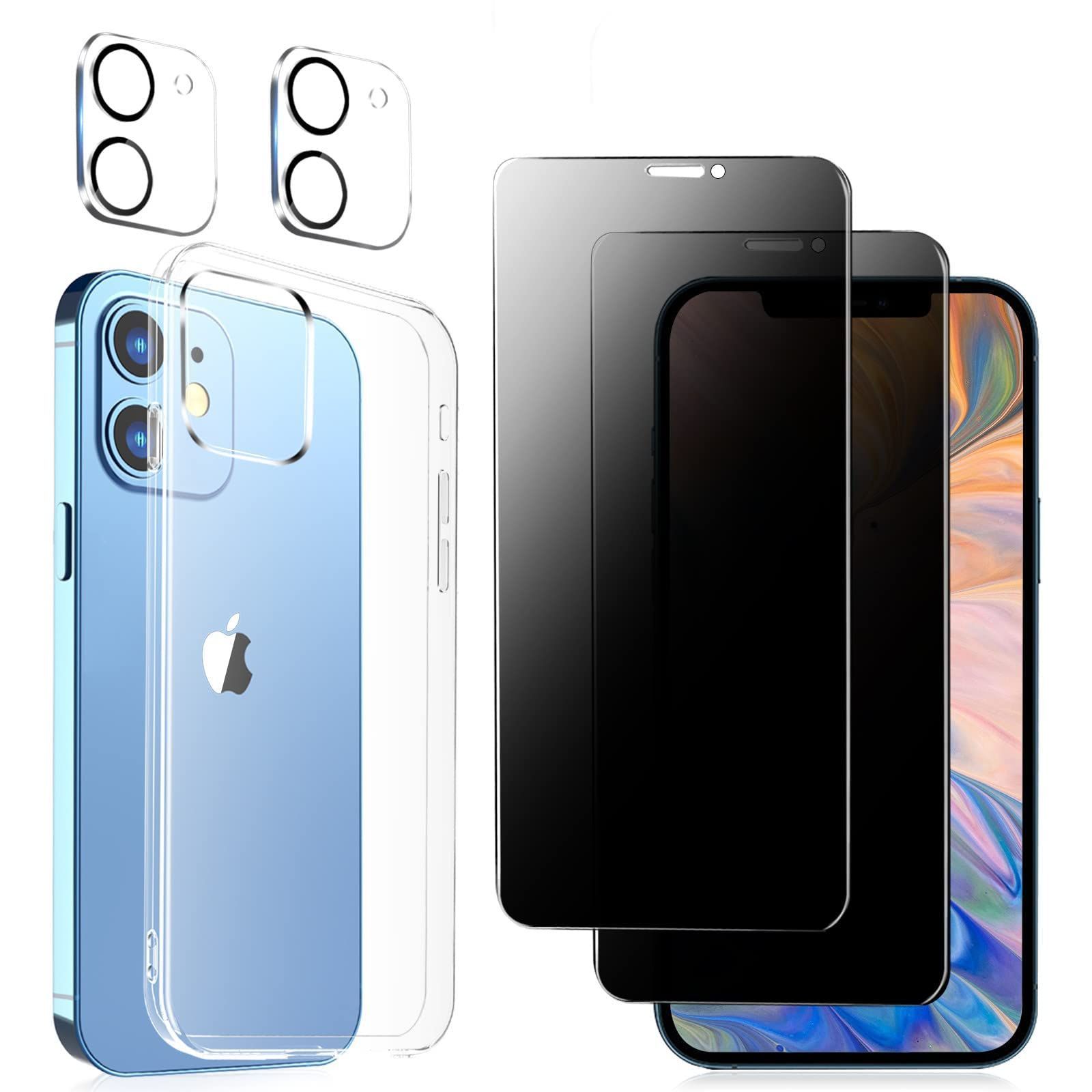 【色: 【2+2+1】覗き見防止（薄い）】iphone12 ガラスフィルム 覗き - TUMA ショップ説明必読 - メルカリ